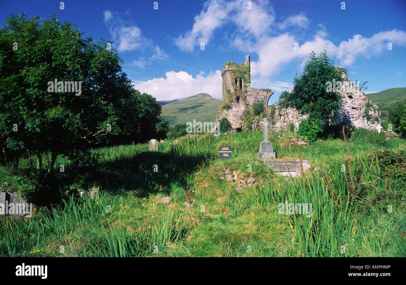 Ruined Church and graveyard in Cloghane, Co Kerry. Early Christian ...