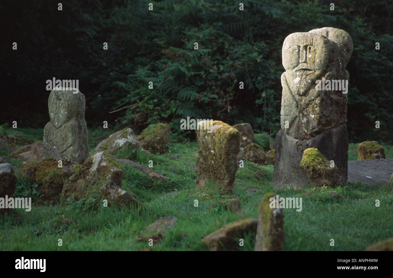 Boa Island Janus figure pagan monument Co Fermanagh Stock Photo - Alamy