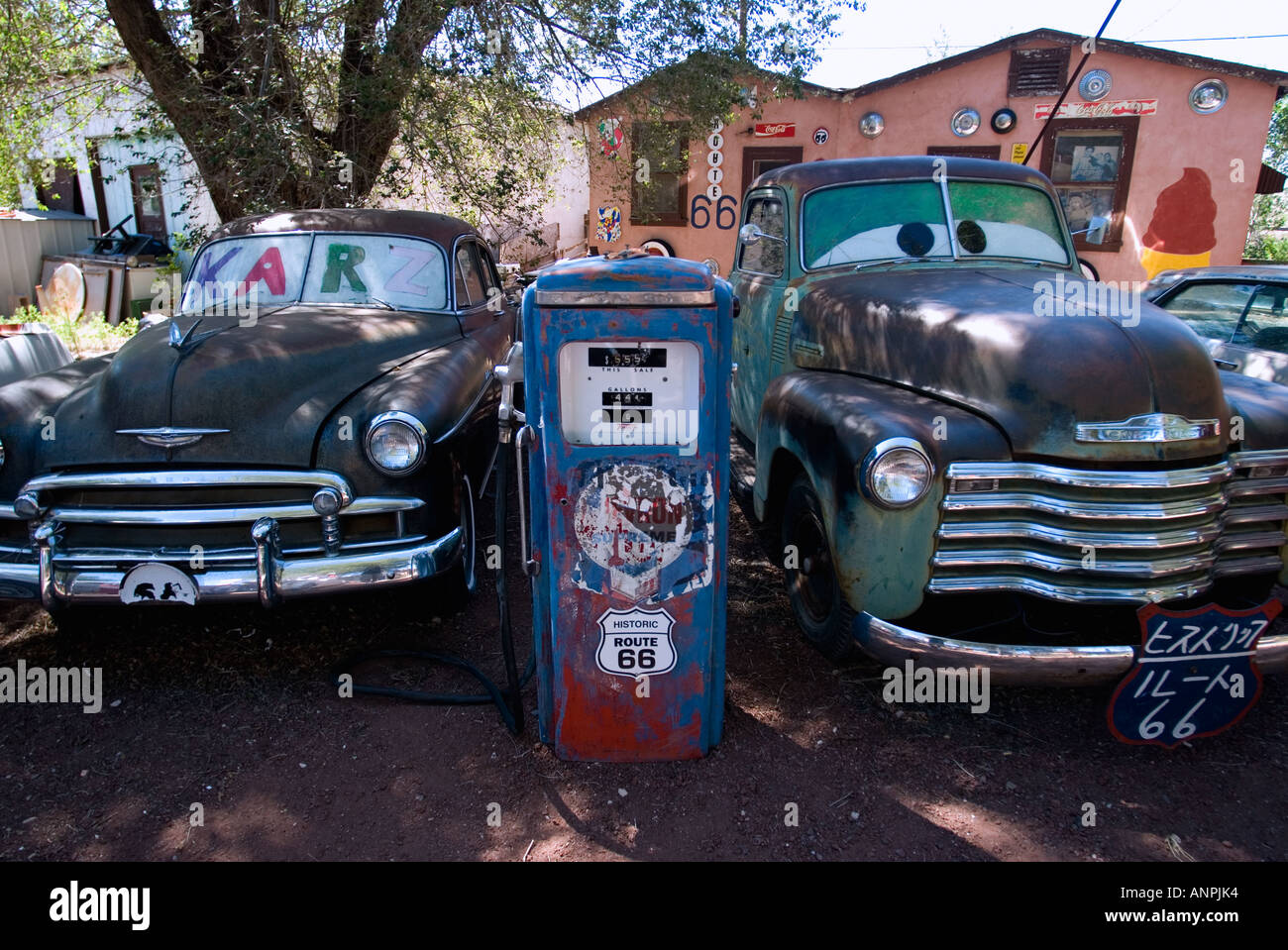Scenes along Route 66 in Seligman Arizona Stock Photo - Alamy