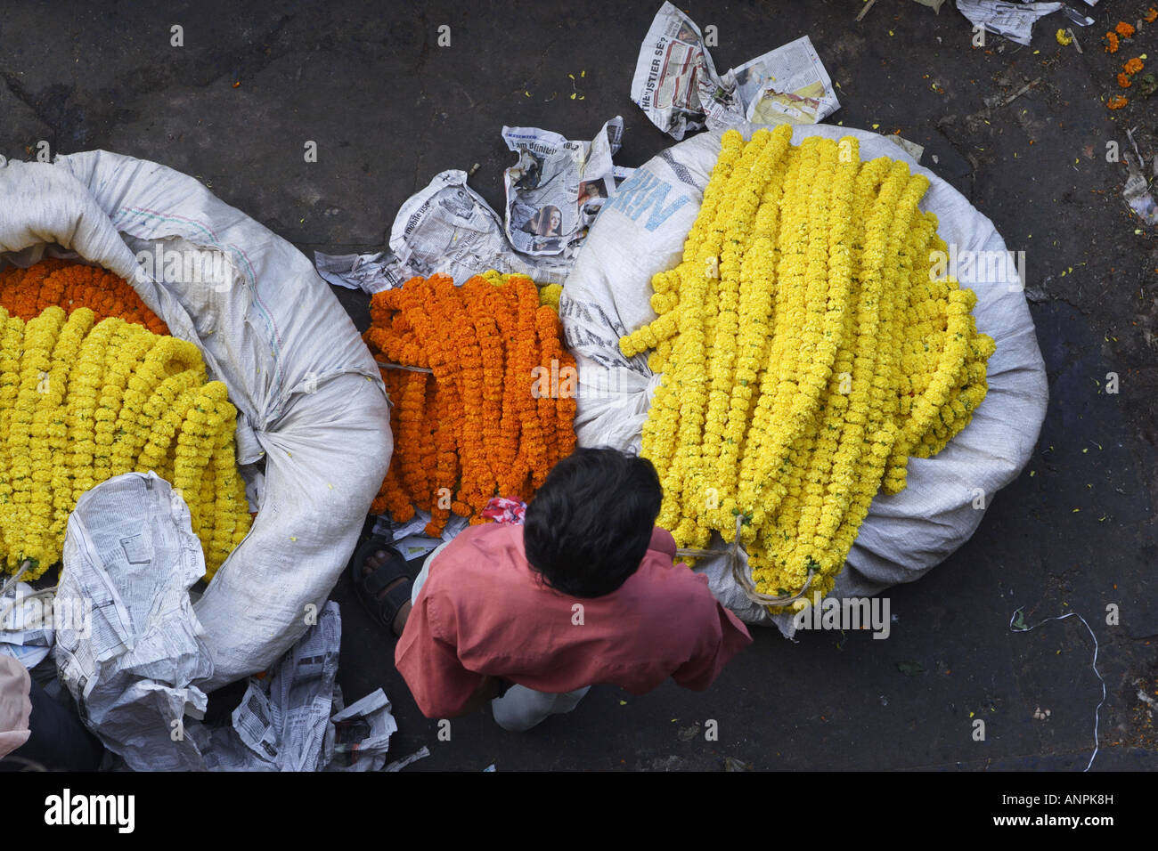Malik ghat flower market in hi-res stock photography and images - Alamy