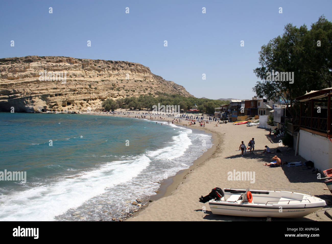 Matala coastal cliff beach bay hi-res stock photography and images - Alamy
