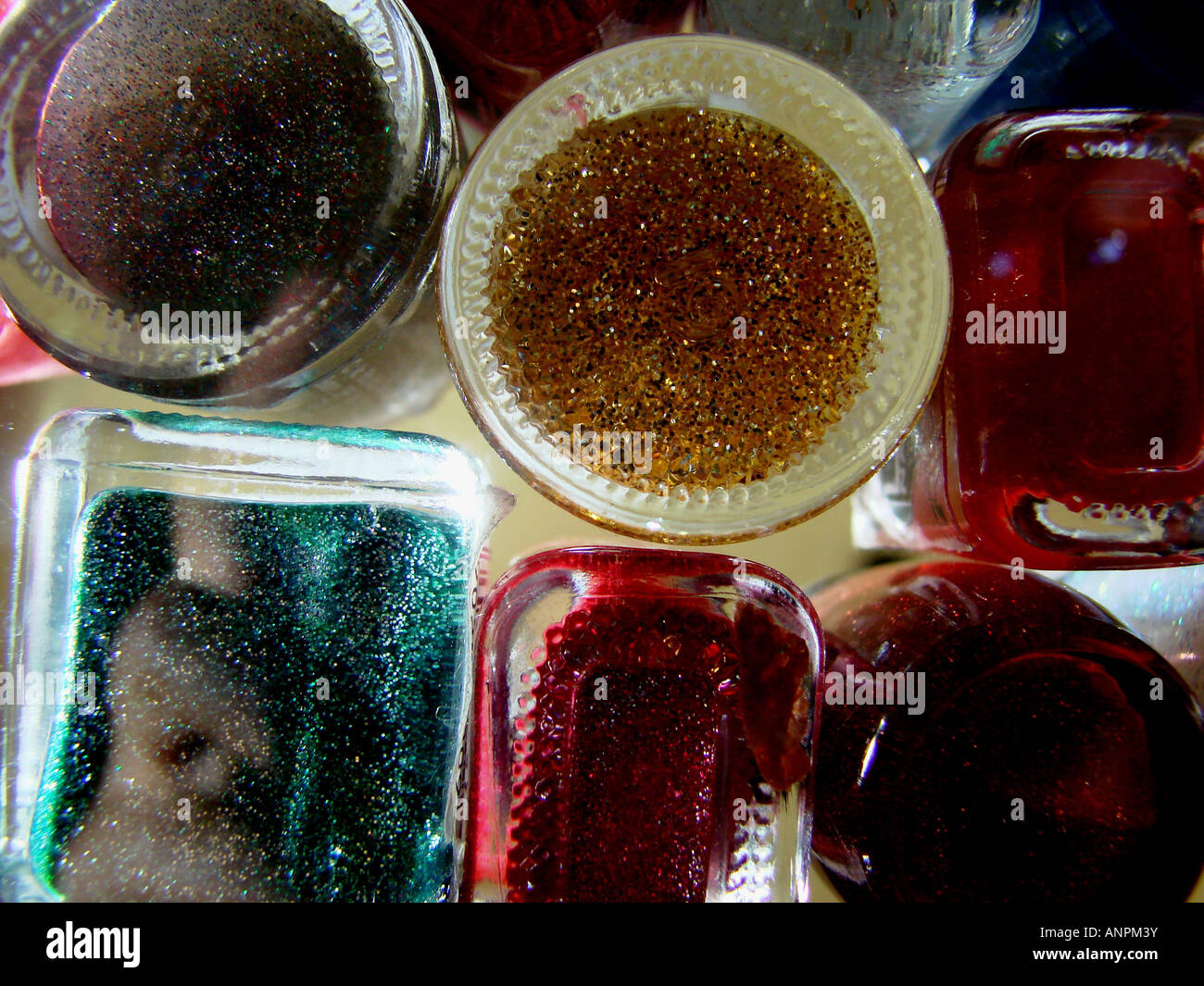 Coloured, brilliant nail enamels Stock Photo - Alamy