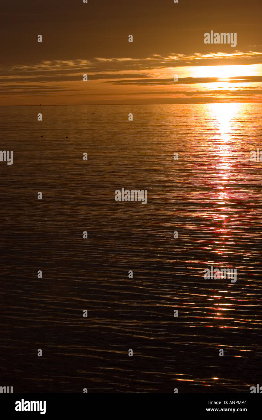 Orange sunset Prestwick Scotland Stock Photo - Alamy