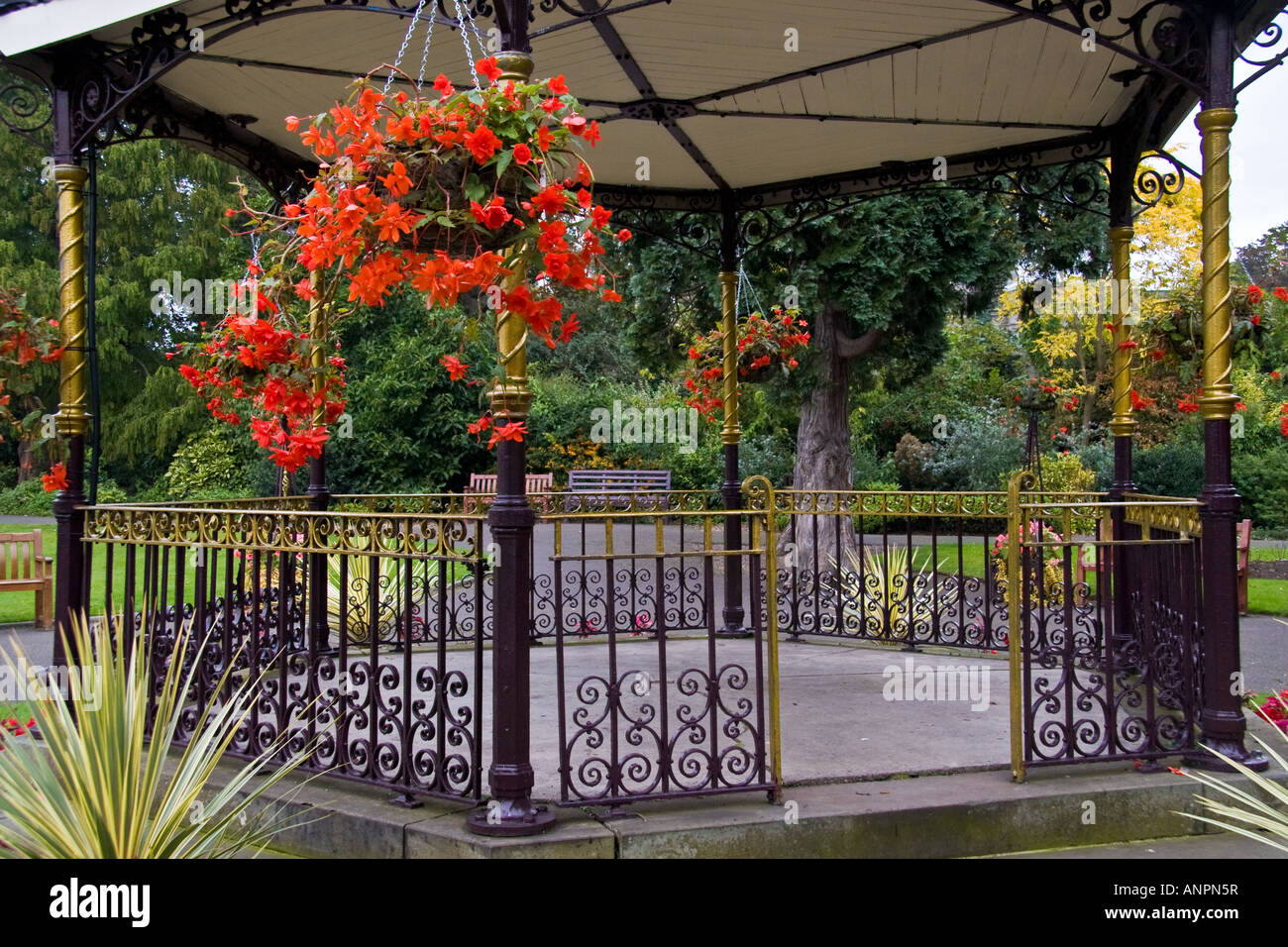 Bandstand in High Town Castle Gardens Bridgenorth Shropshire Stock ...