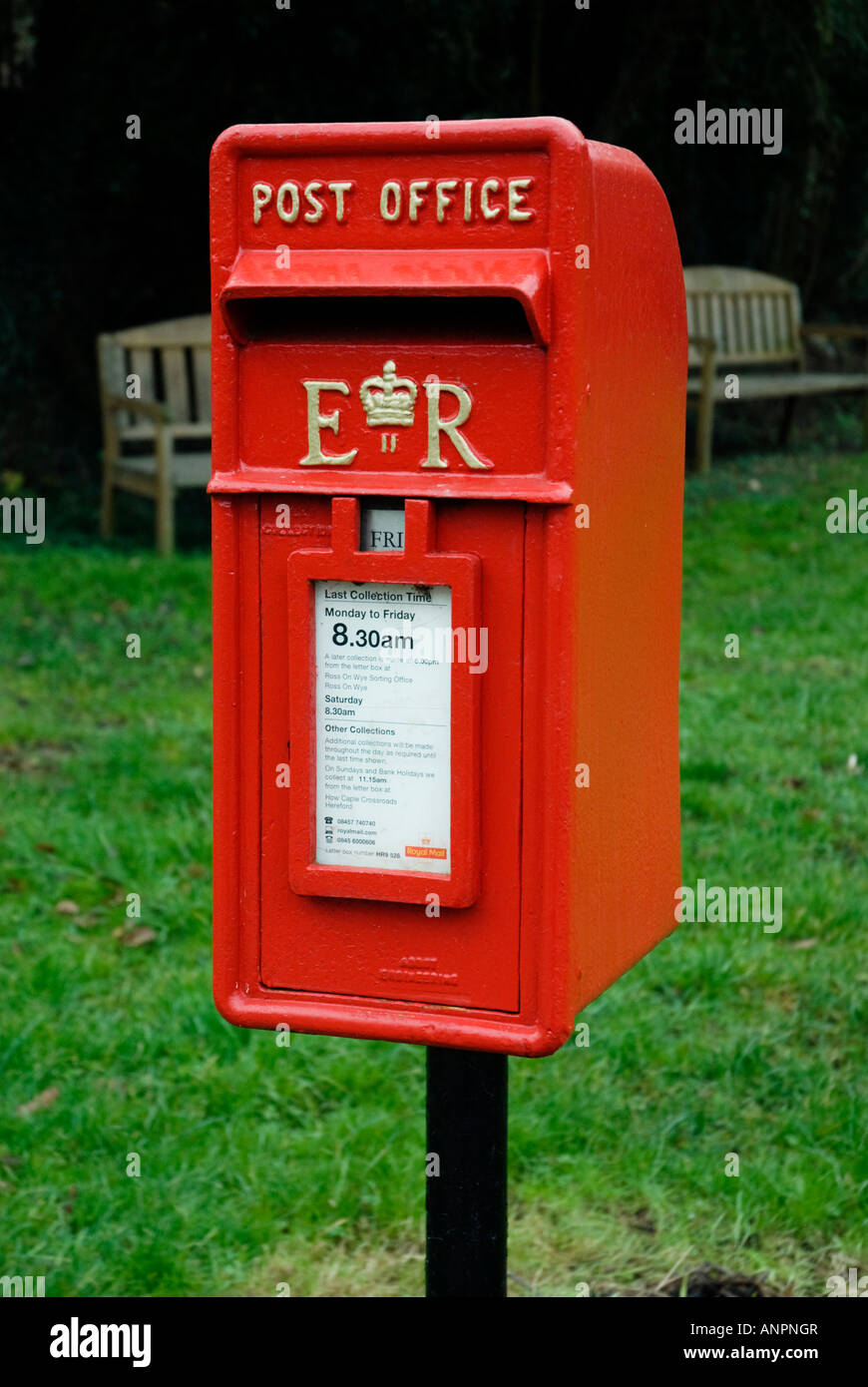 Small posting box on pole Stock Photo - Alamy
