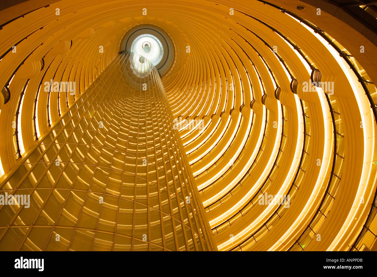 Hyatt Hotel at the Jing Mao Da Sha tower in Shanghai China Stock Photo ...