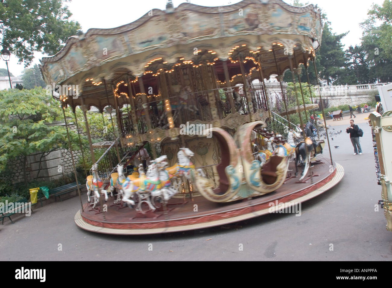 Carousel at steps to Sacre Coeur Paris France Stock Photo - Alamy