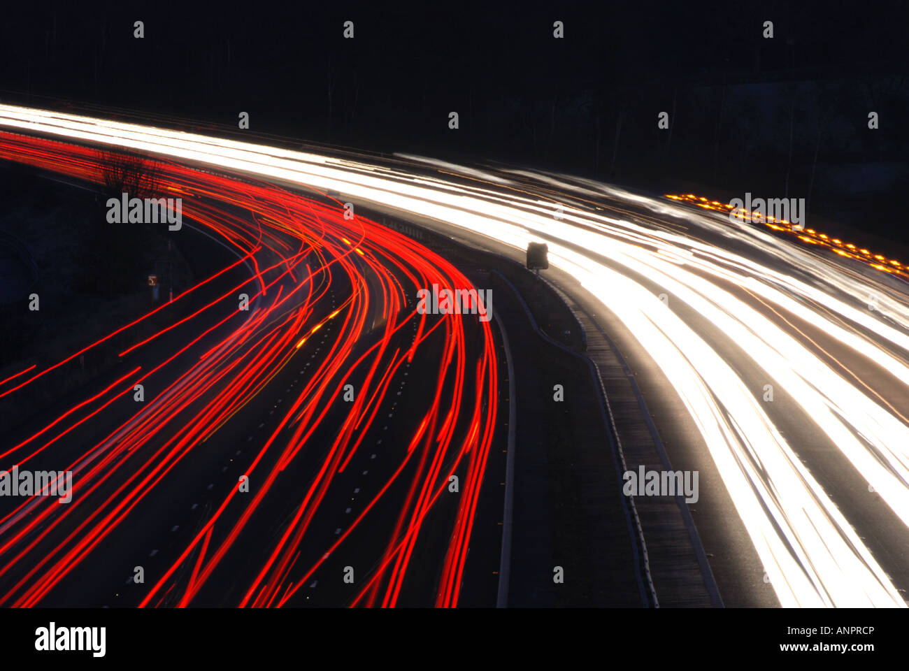 M40 motorway at night, Warwickshire, England, UK Stock Photo - Alamy