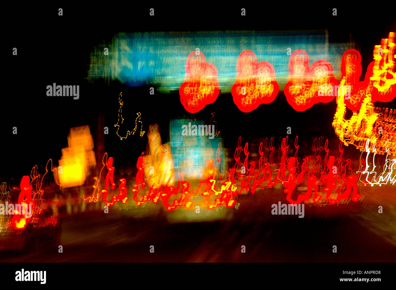 Motorway or freeway speed warning lights , looks like Las Vegas at ...