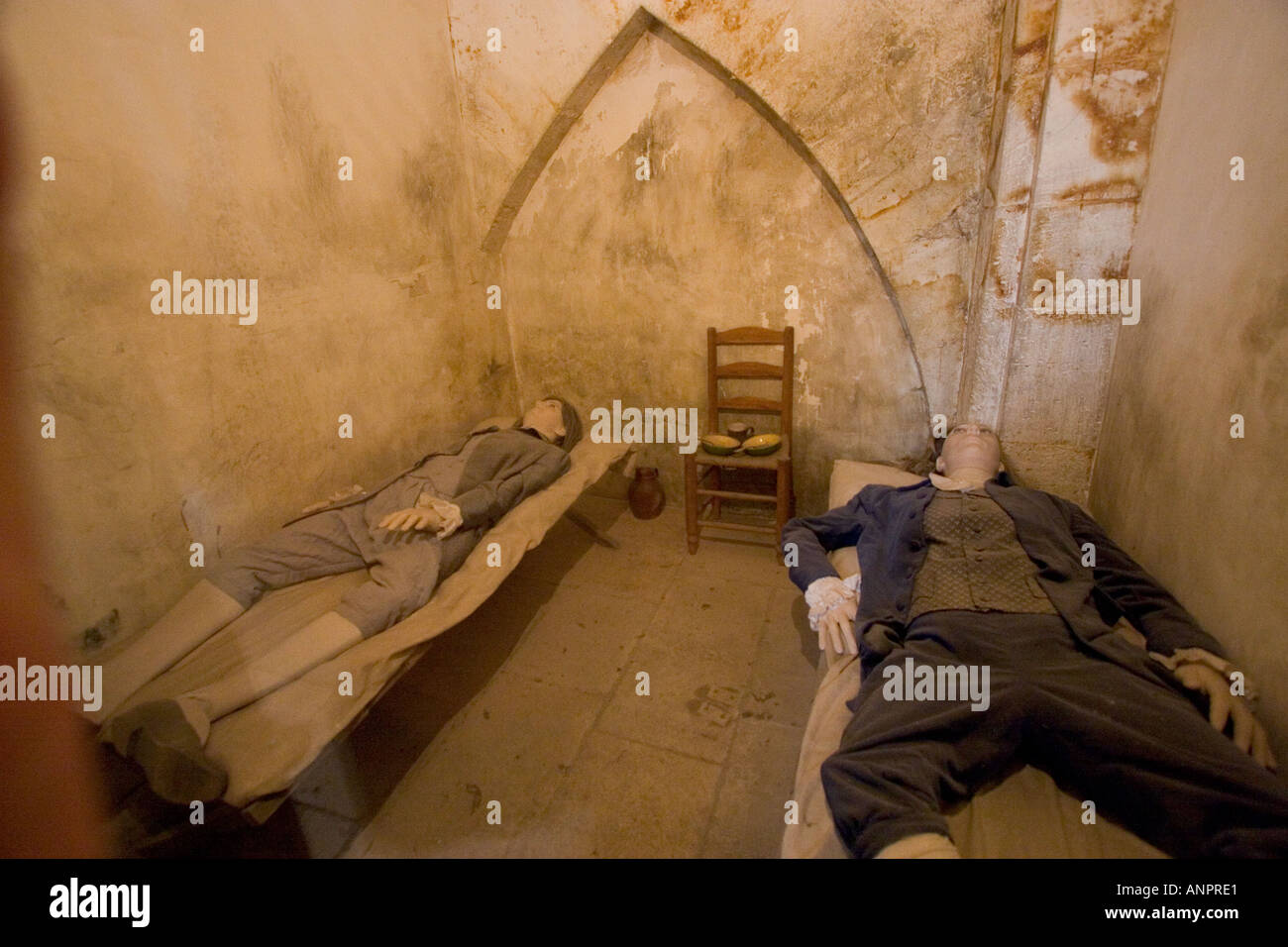 Interior museum cell in The Conciergerie Ile de la Cite Paris France ...