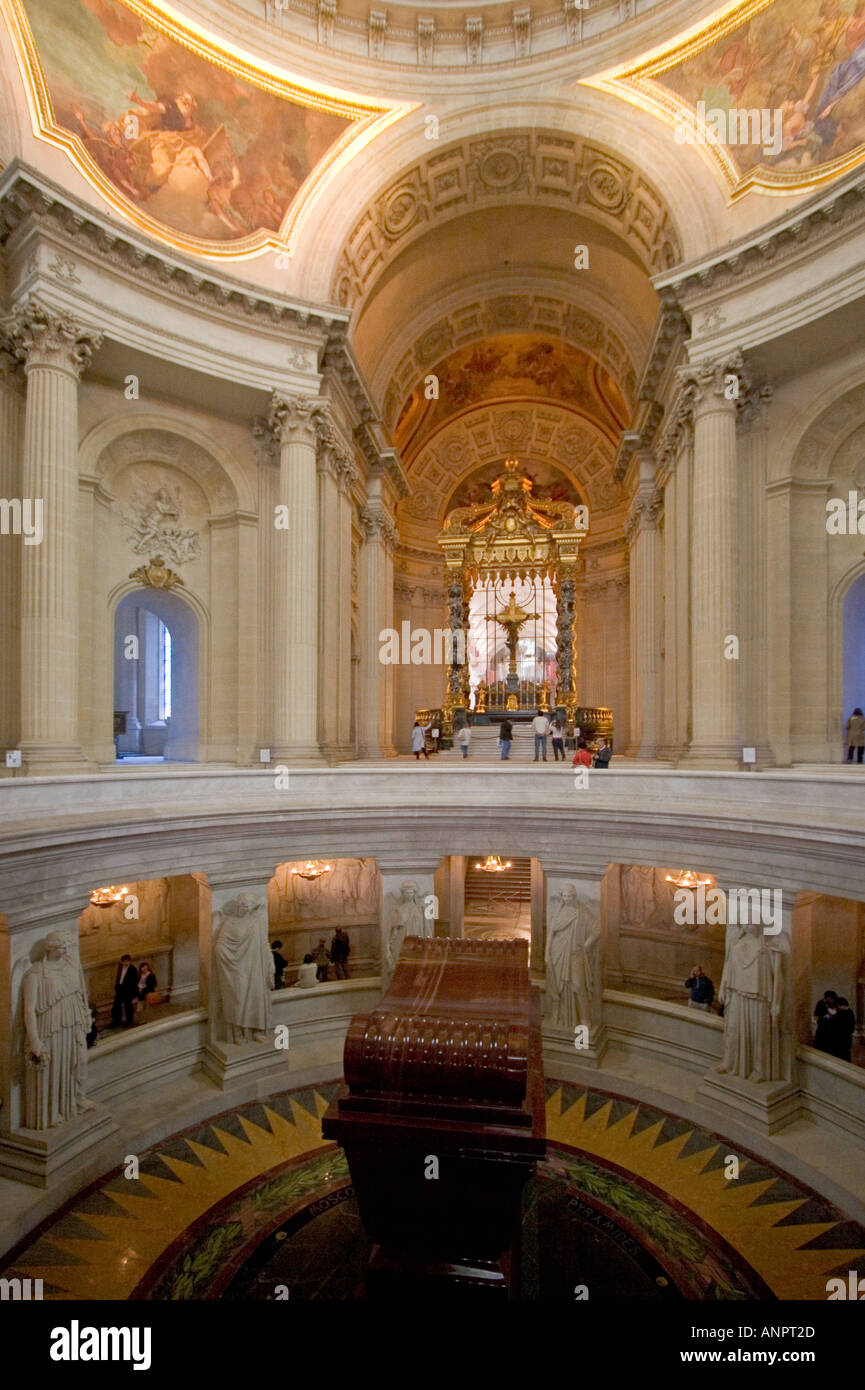 The tomb of Napoleon Bonaparte in the Church of Les Invalides Paris France Stock Photo - Alamy