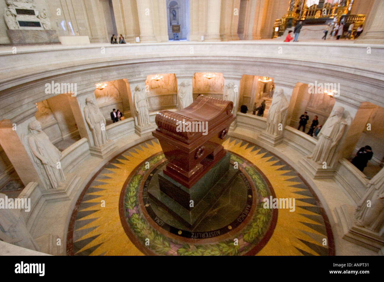 The tomb of Napoleon Bonaparte in the Church of Les Invalides Paris Stock Photo - Alamy