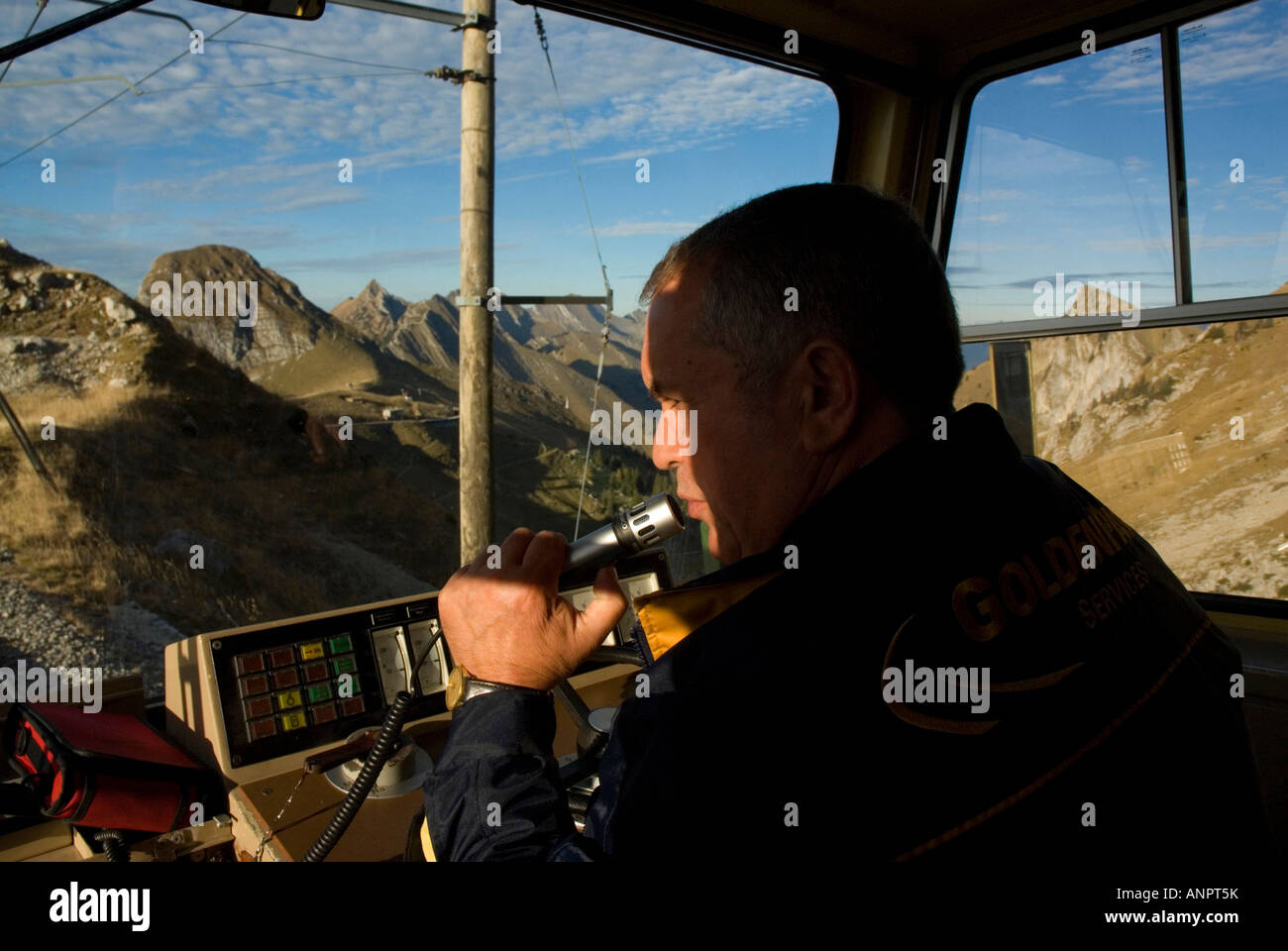 Mountain Train driver between Montreux and Rochers de Naye Peak ALPS ...
