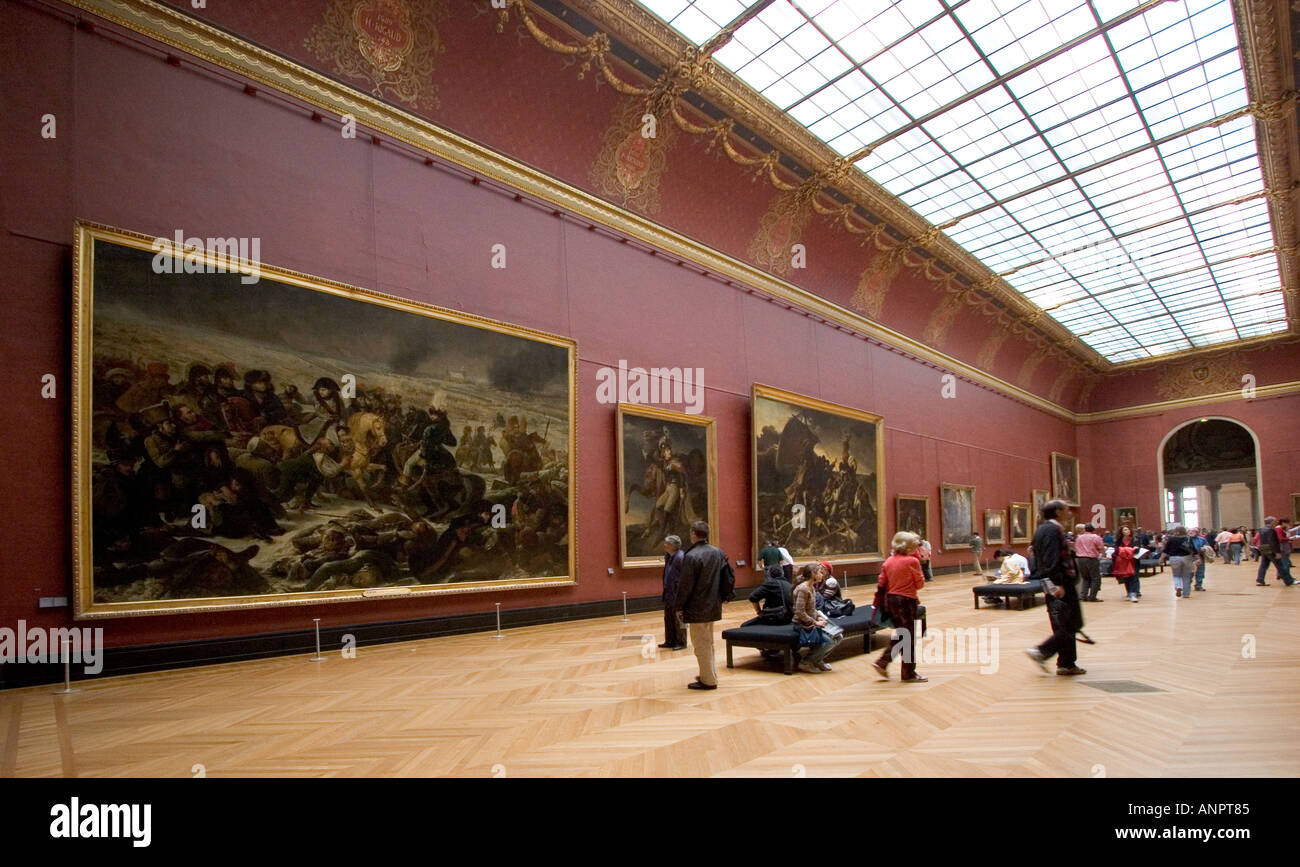 Gallery in the Louvre Museum Paris France Stock Photo - Alamy