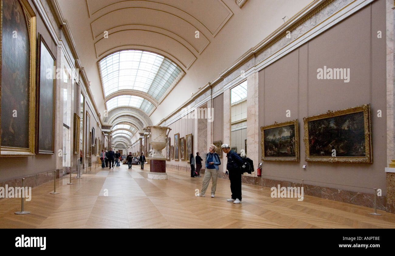 Gallery in the Louvre Museum Paris France Stock Photo - Alamy