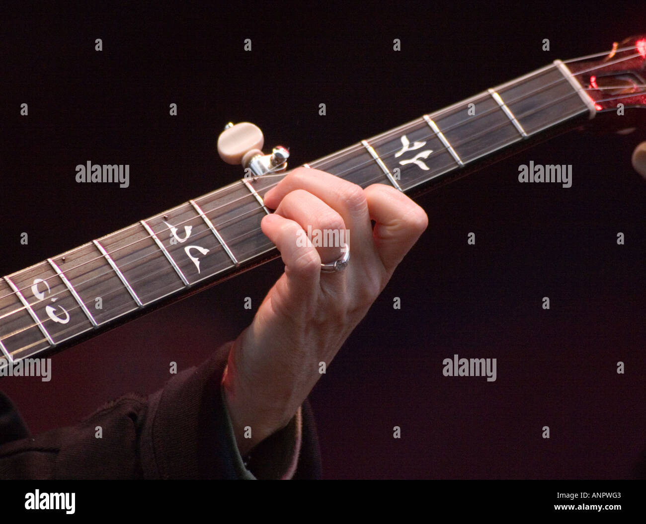 Alison Brown American Banjo player Stock Photo - Alamy