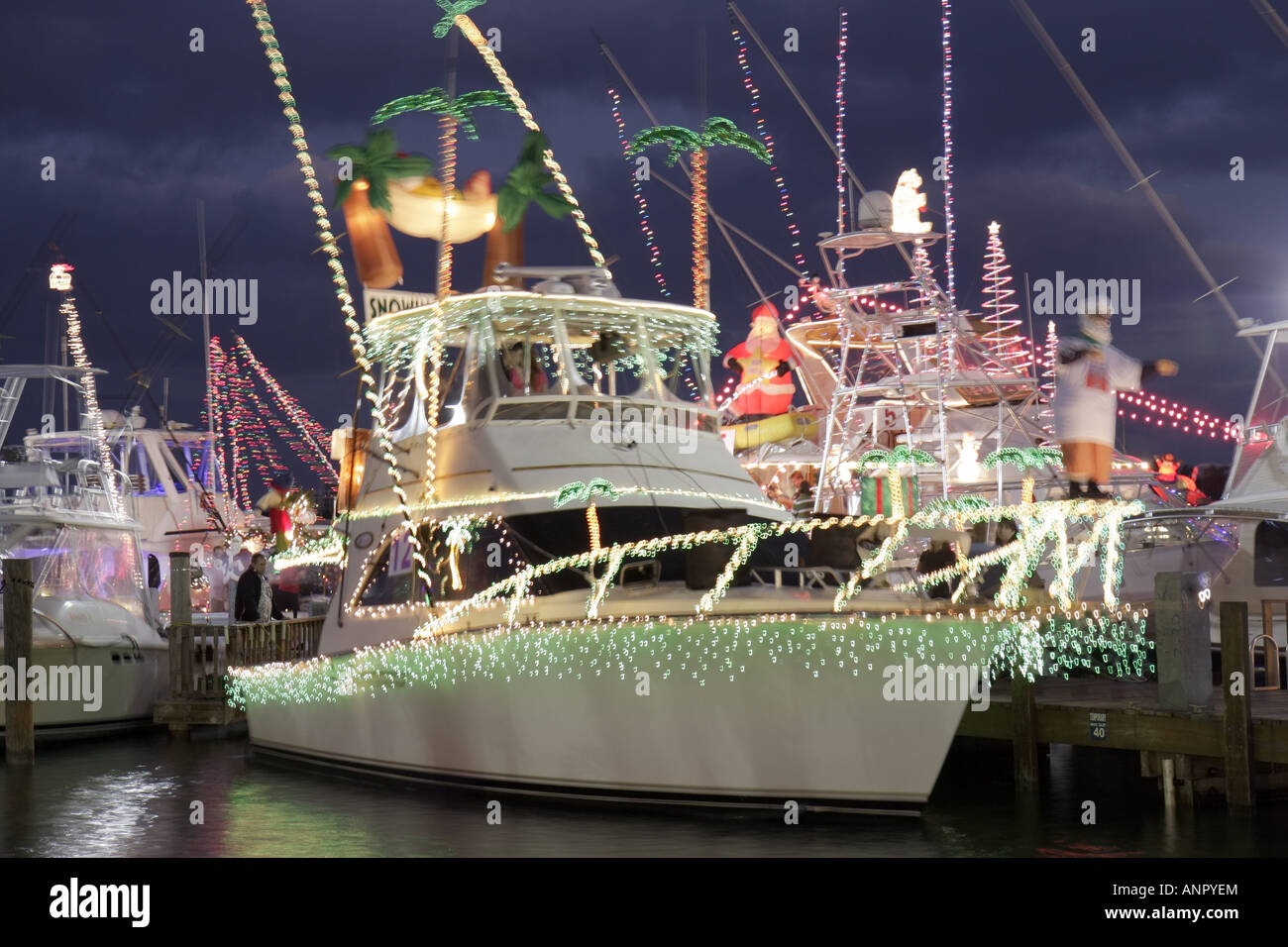 Miami Florida,Watson Island,Biscayne Bay water,Annual Holiday Boat ...