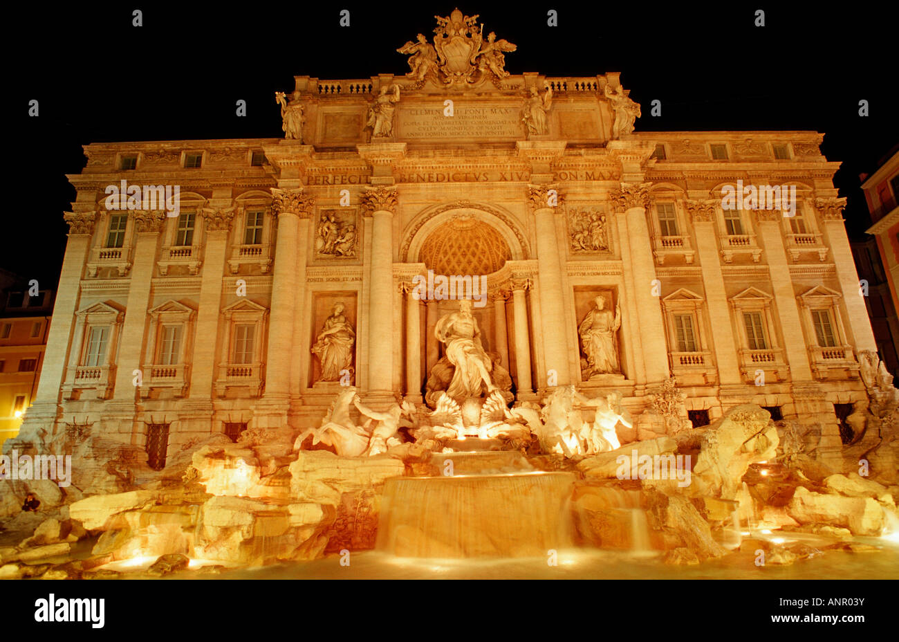 Trevi Fountain Fontana di Trevi Italy Rome Piazza di Trevi Stock Photo ...