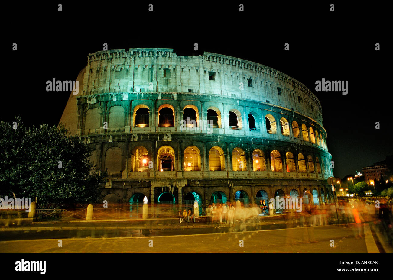 The Colosseum Italy Rome at night Stock Photo - Alamy
