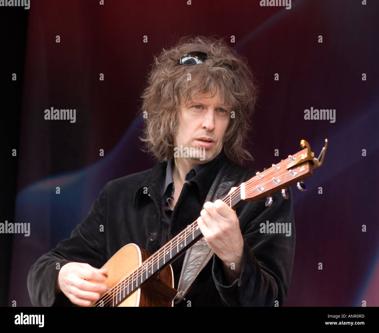 Mike Scott Waterboys Rock Band Star on stage Stock Photo - Alamy