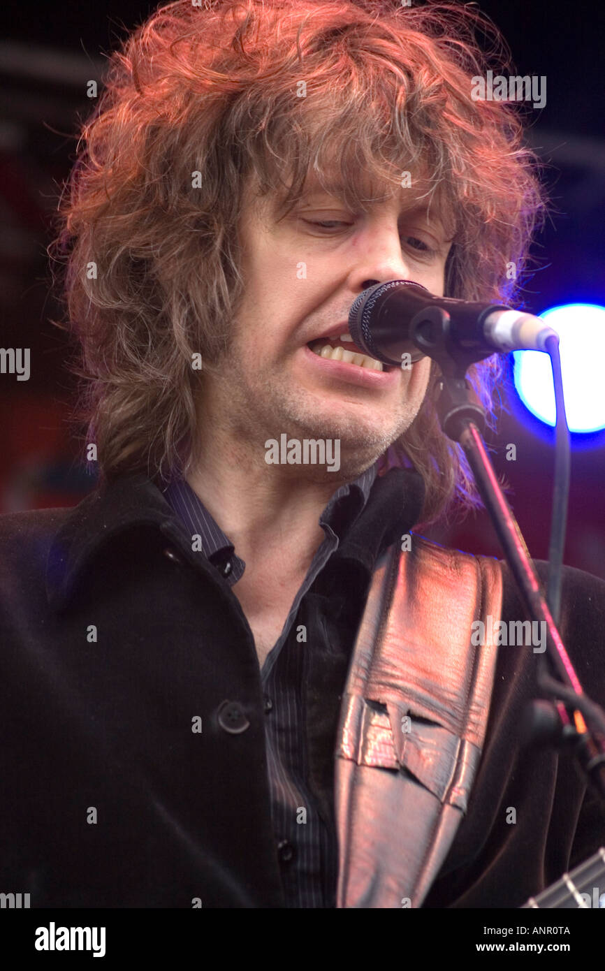 Mike Scott Waterboys Rock Band Star on stage Stock Photo - Alamy