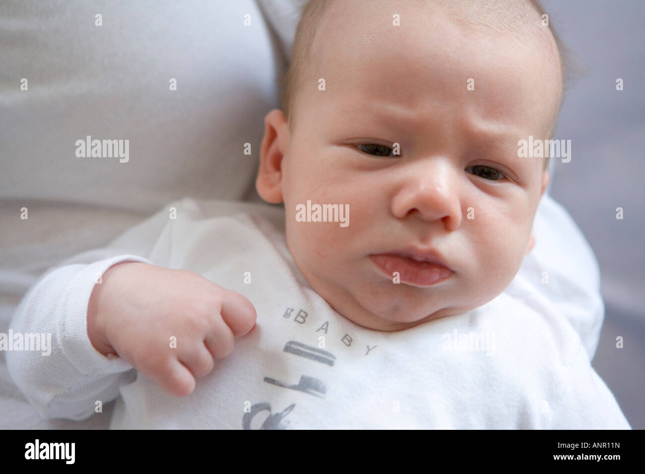 Grumpy baby portrait hi-res stock photography and images - Alamy