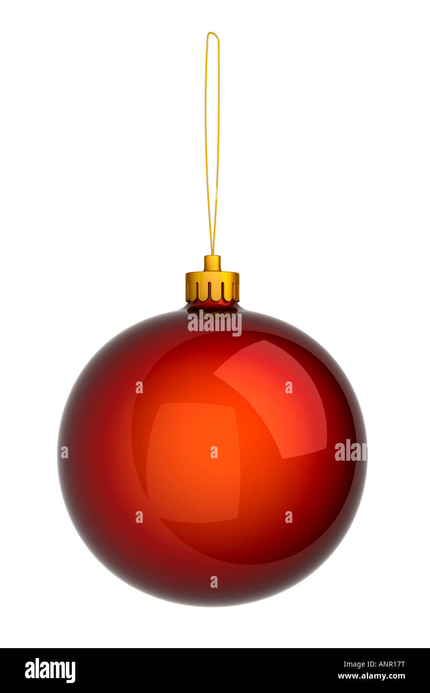Red christmas bauble cut out hi-res stock photography and images - Alamy