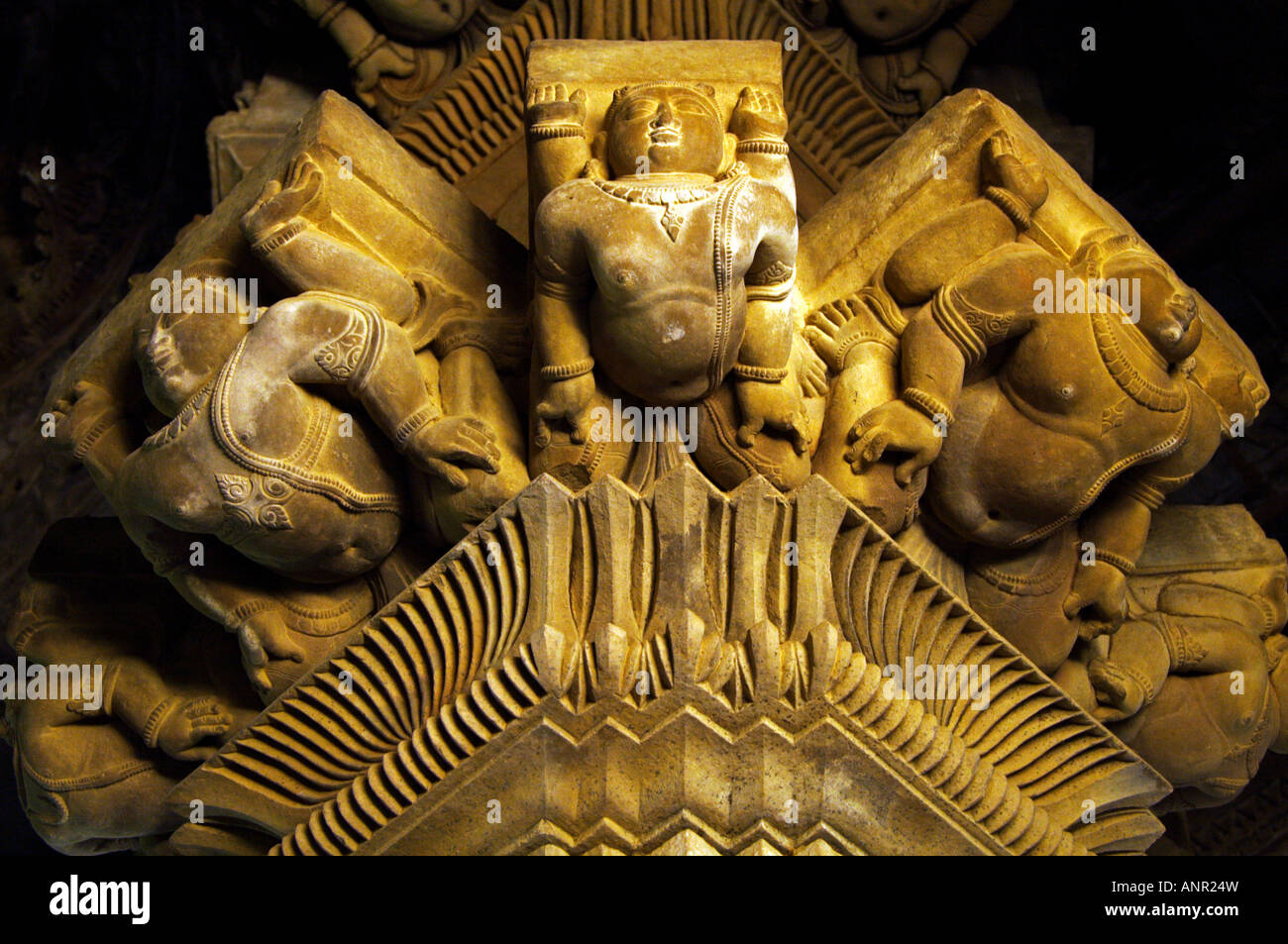 Detail of a plastic relief sculpture inside a temple of the Western ...