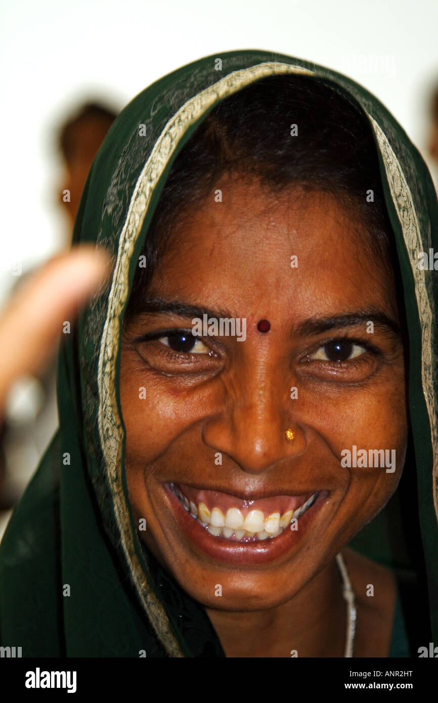 Portrait of a smiling Indian woman Stock Photo - Alamy