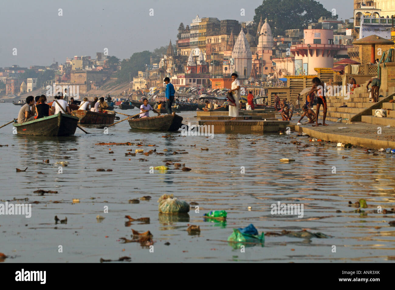 Riverside of Varanasi, India Stock Photo - Alamy