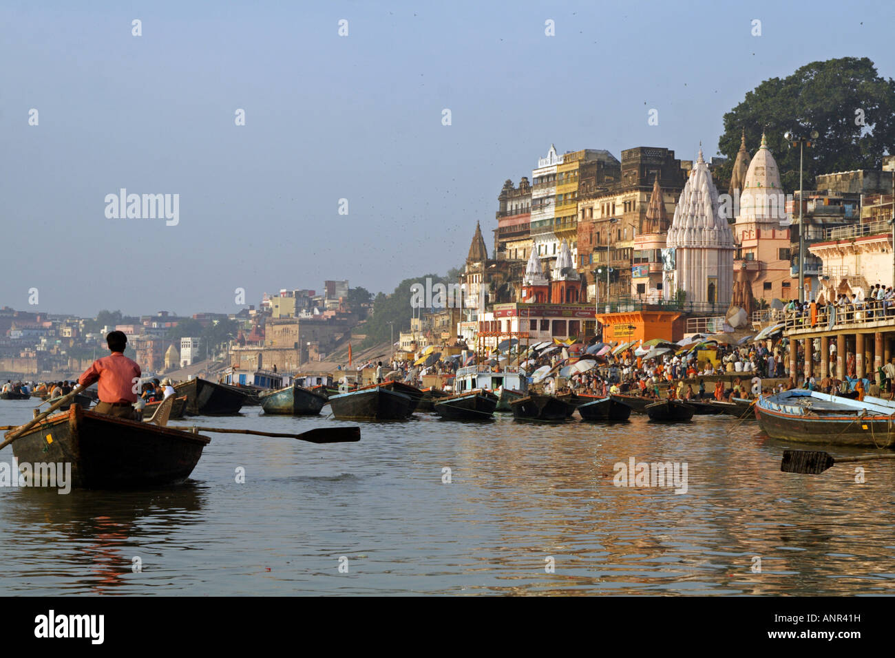 Riverside of Varanasi, India Stock Photo - Alamy