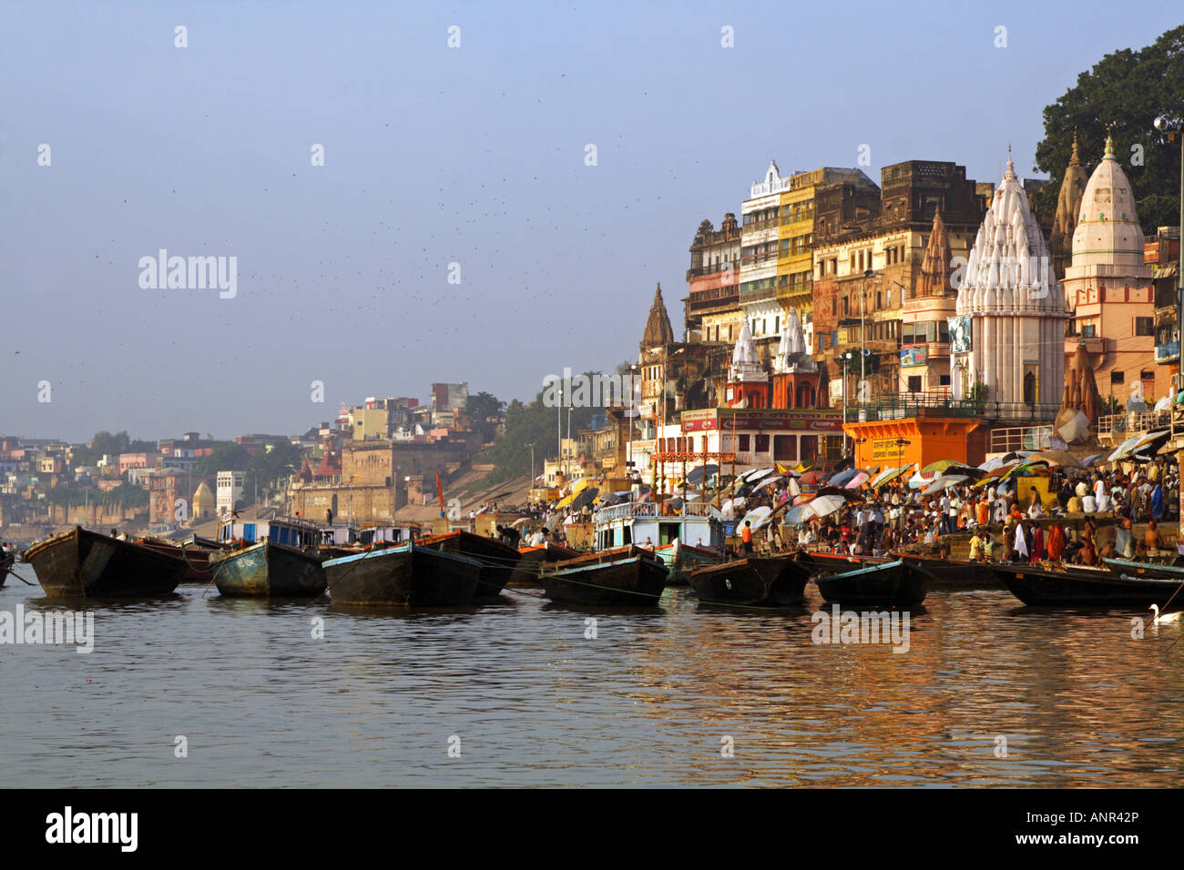 Riverside of Varanasi, India Stock Photo - Alamy