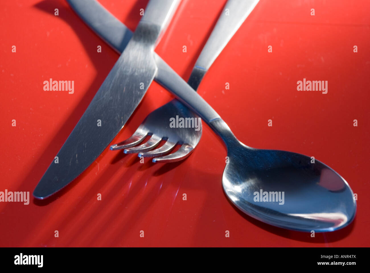 knife fork and spoon Stock Photo - Alamy