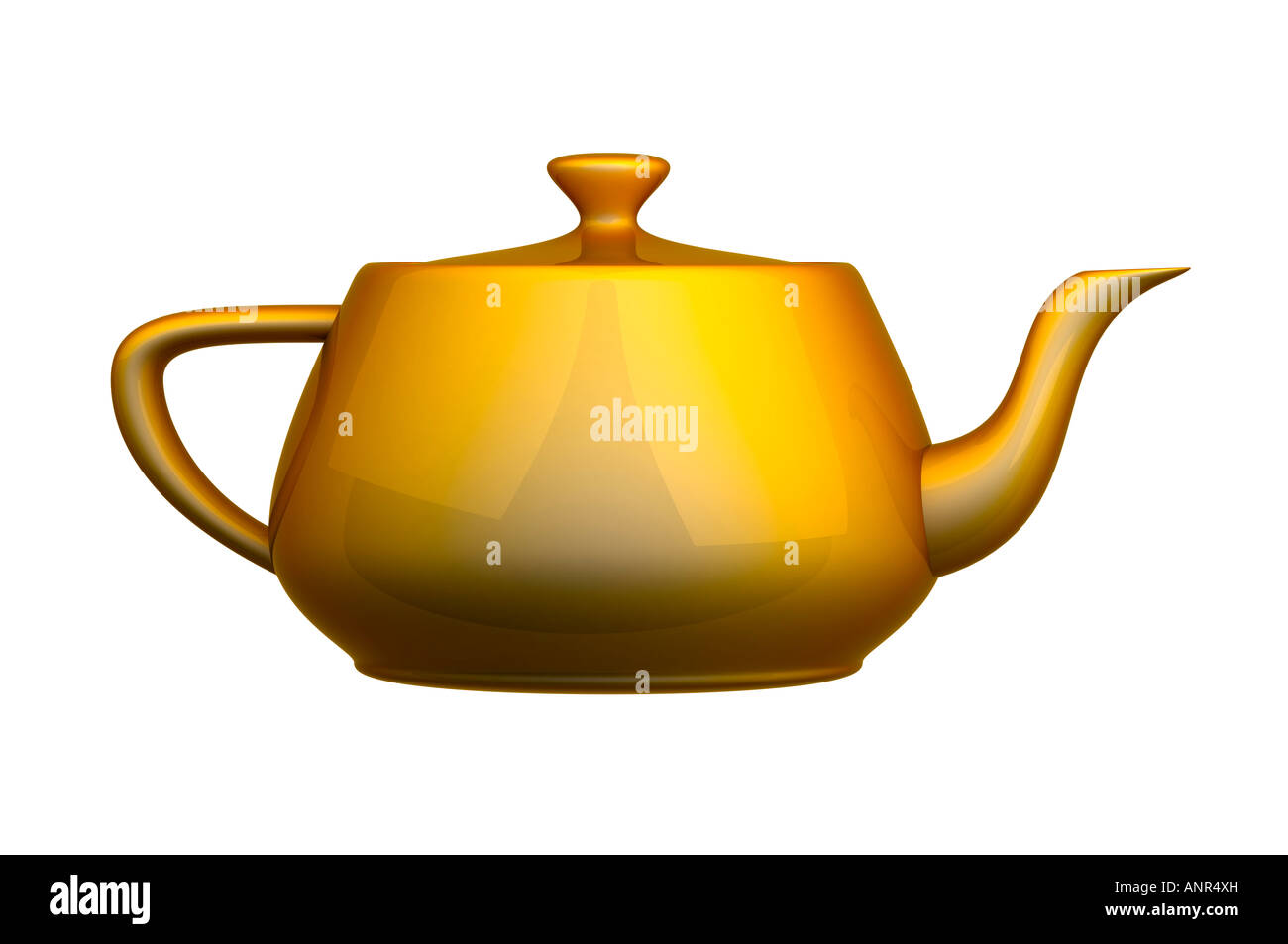 Golden Tea pot kettle Stock Photo - Alamy