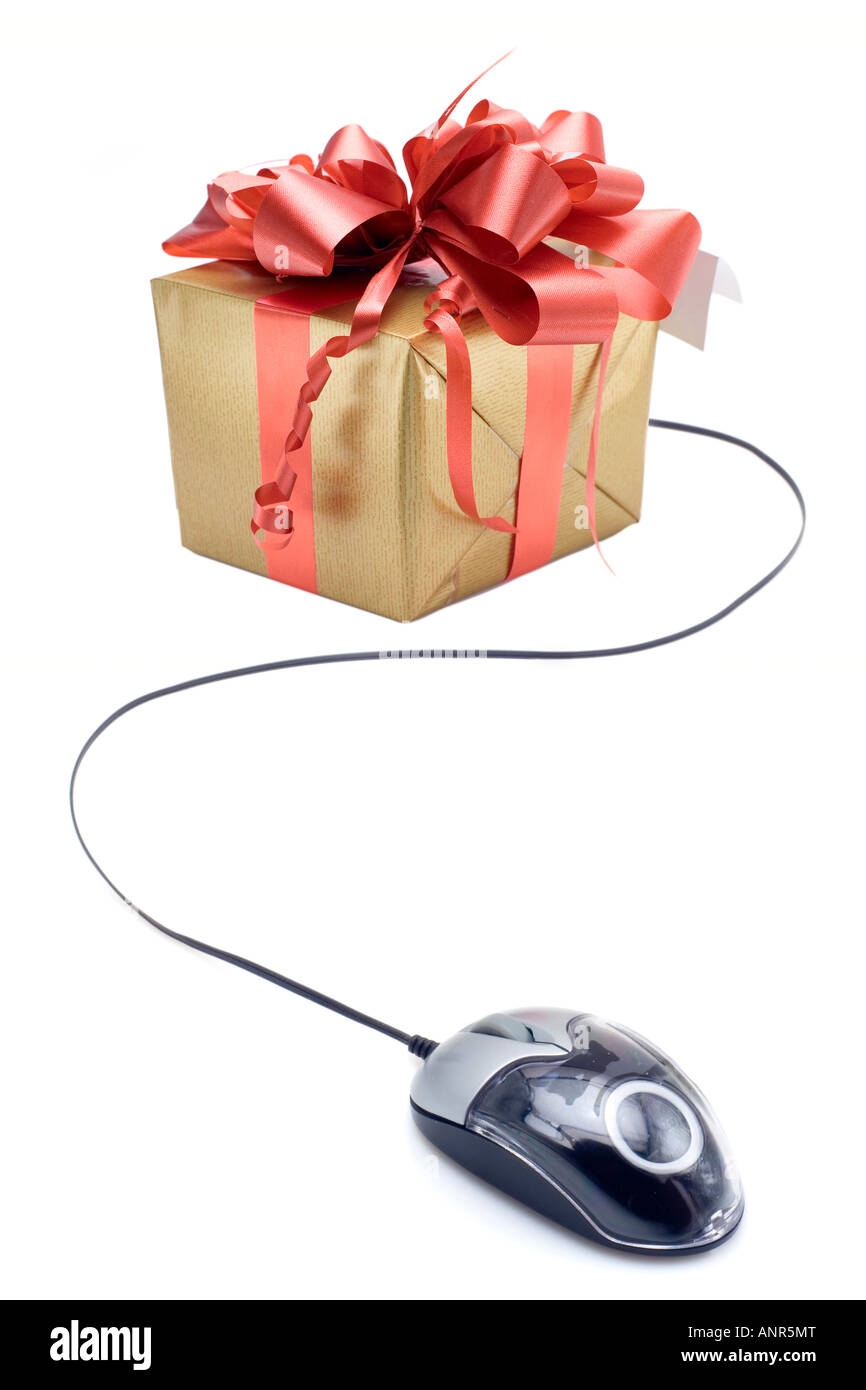 Mouse and a gift Stock Photo - Alamy