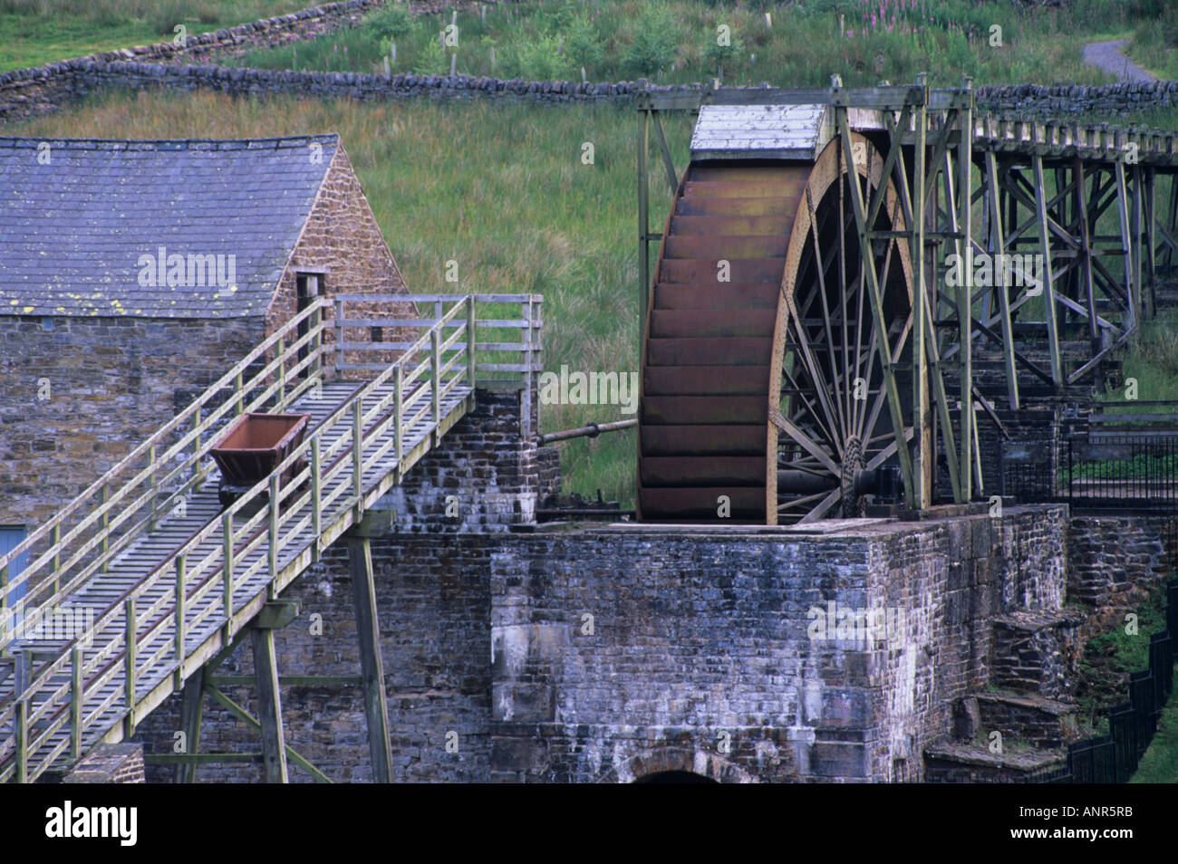 The water wheel at Killhope Lead Mining Centre Upper Weardale in County ...