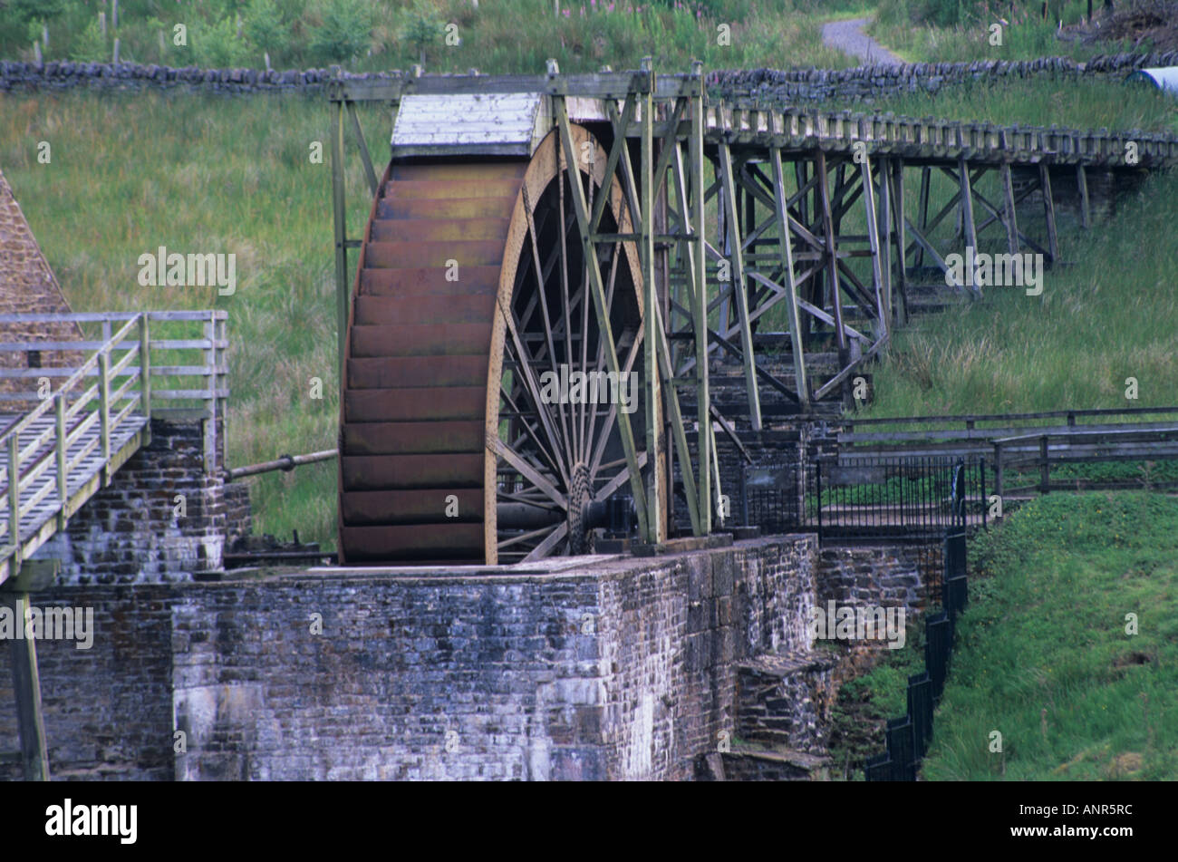 The water wheel at Killhope Lead Mining Centre Upper Weardale in County ...