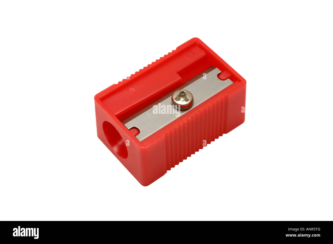 Red pecil sharpener Stock Photo - Alamy