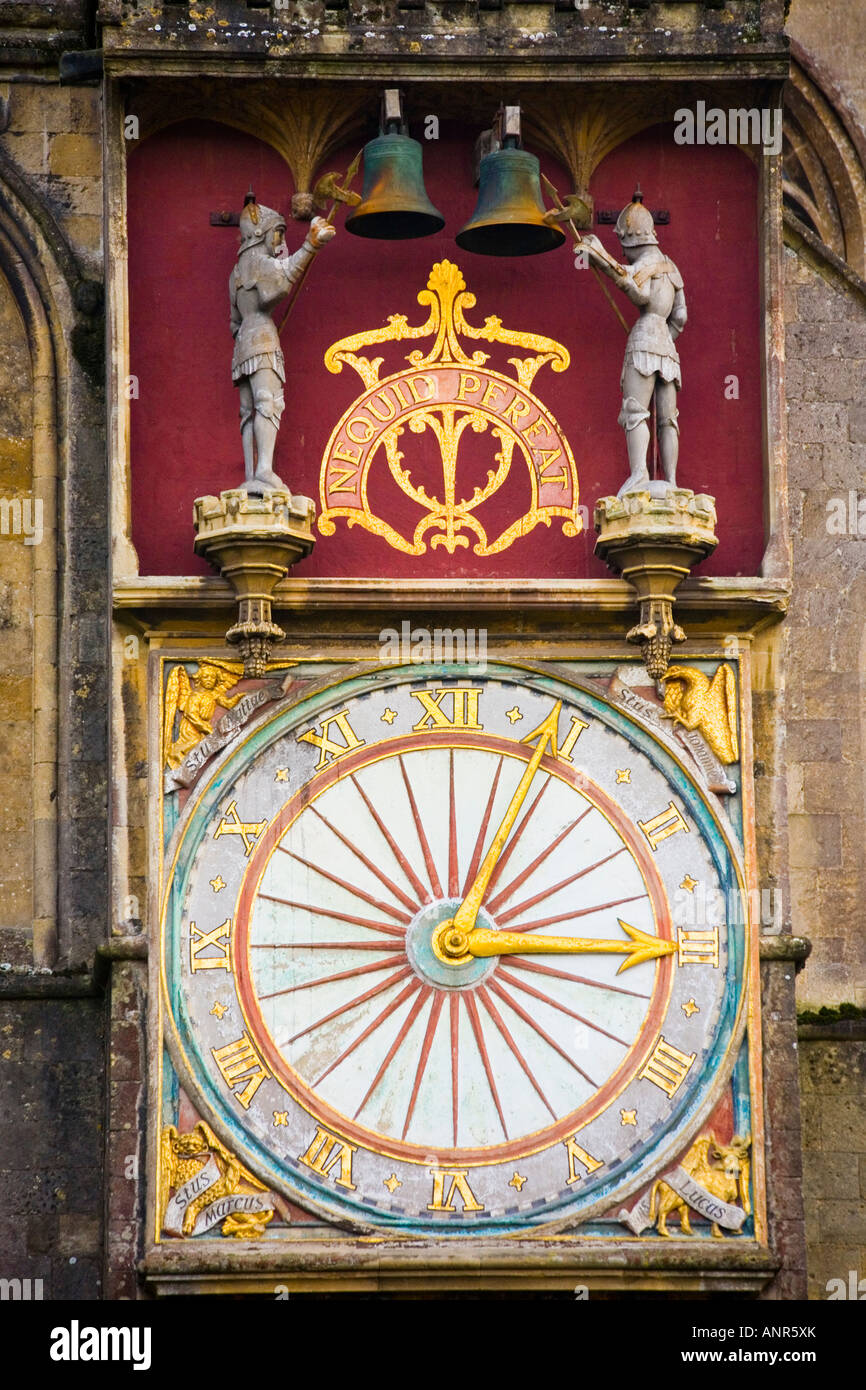 Wells Cathedral Clock Stock Photo - Alamy