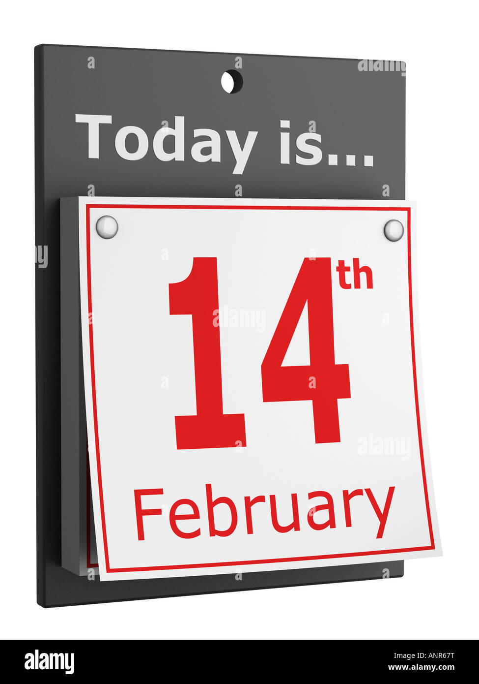 Calendar 14th february valentines day Stock Photo - Alamy