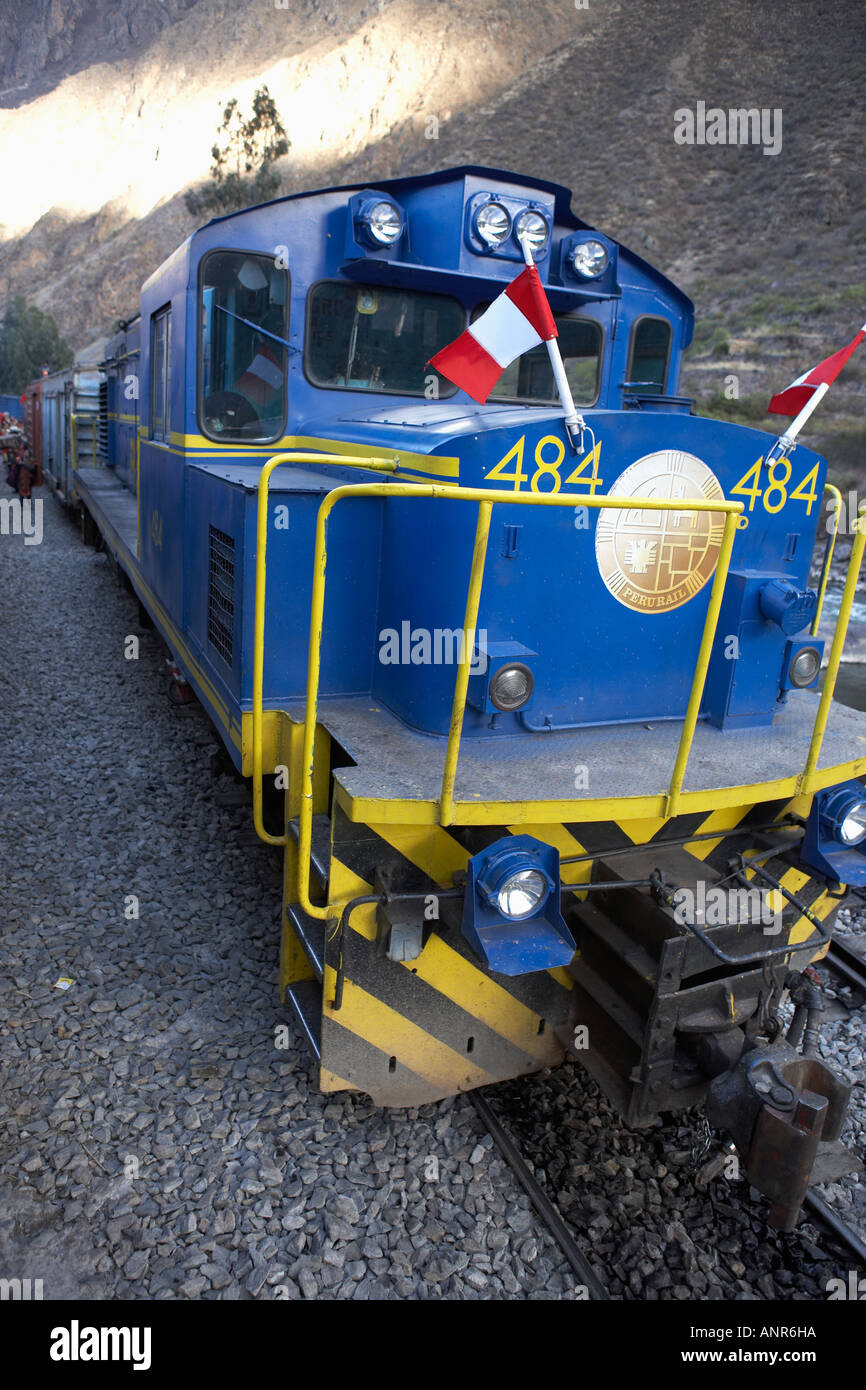 Machu Picchu train Peru Stock Photo - Alamy