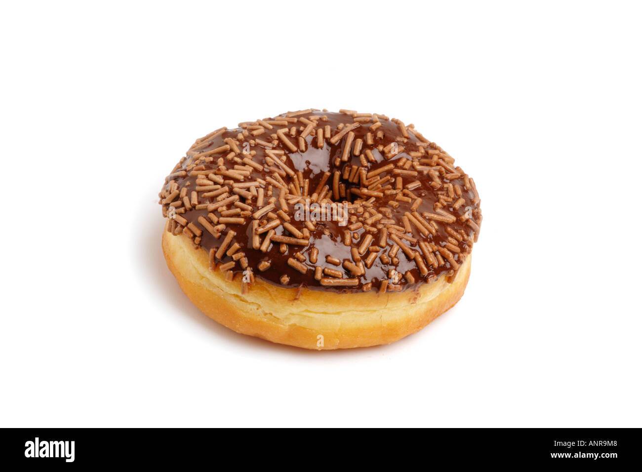 Iced ring doughnut on white background Stock Photo - Alamy