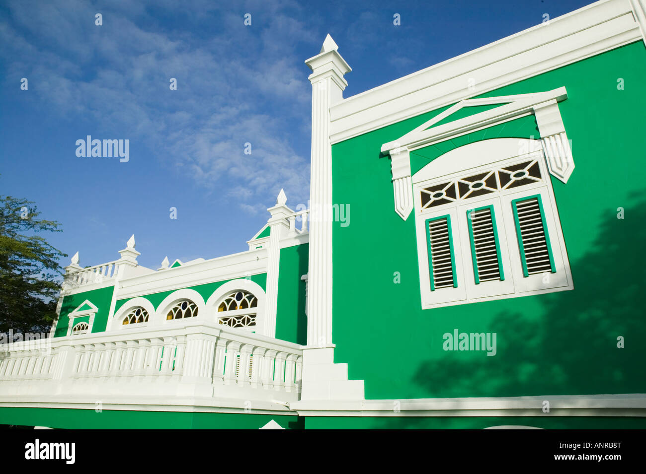 ABC Islands, ARUBA, Oranjestad: Colorful Aruban Government Building ...
