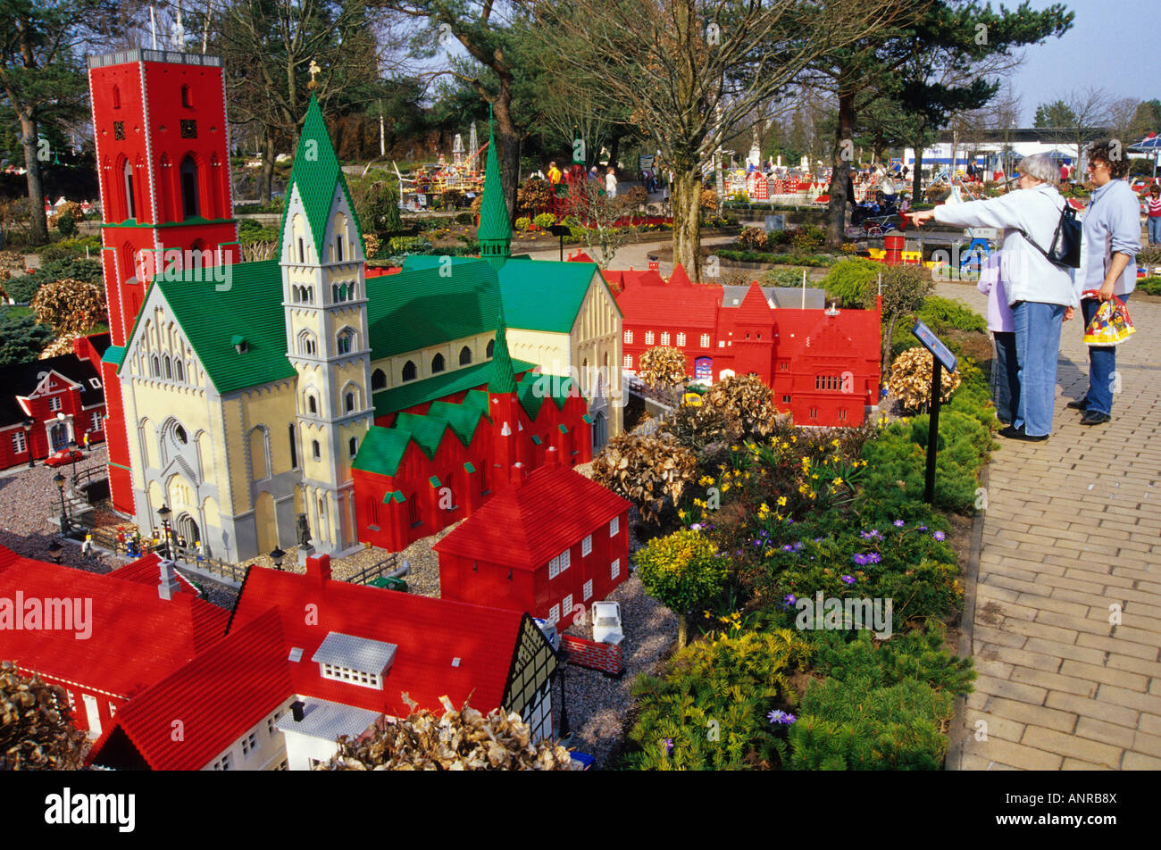 Ribe village made up of Lego pieces in LEGOLAND PARK in Billund Denmark ...