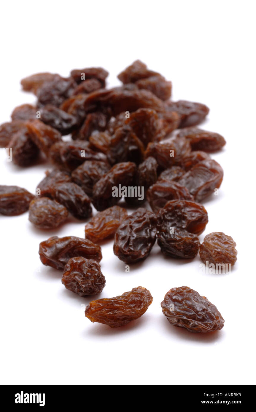 California raisins on white background Stock Photo - Alamy