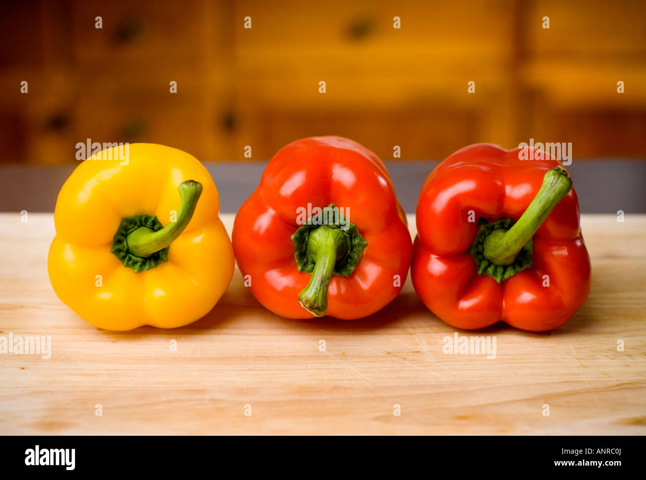 Three fresh peppers Stock Photo - Alamy