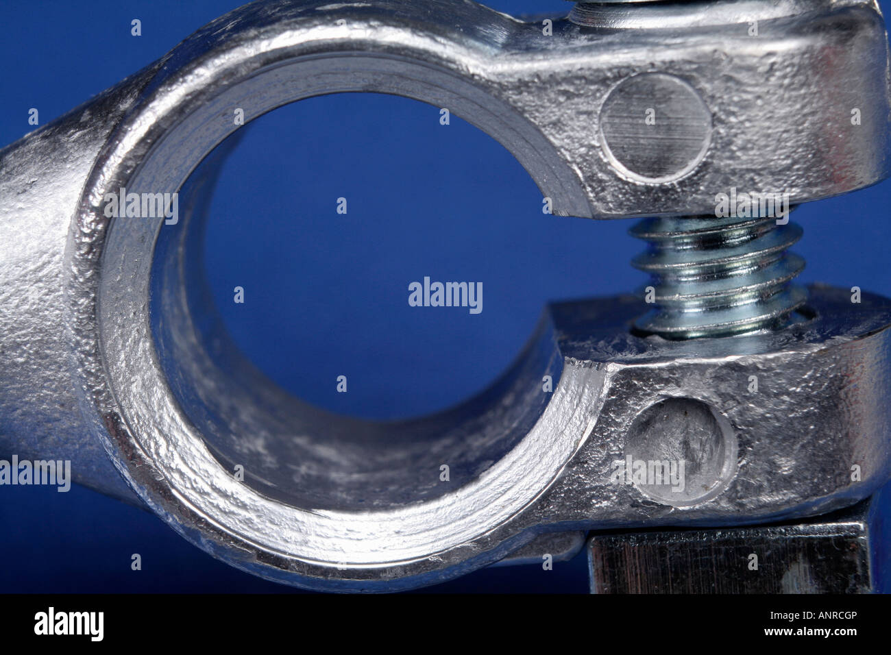 Battery post connection to car battery Stock Photo - Alamy
