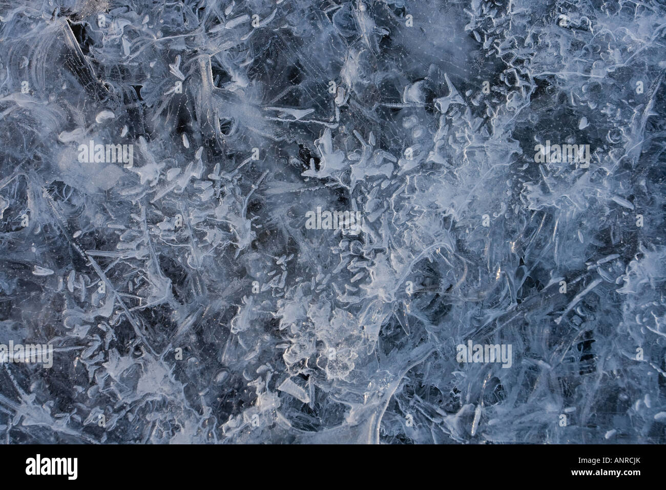 Ice patterns in the frozen surface of the Koyukuk River Stock Photo - Alamy