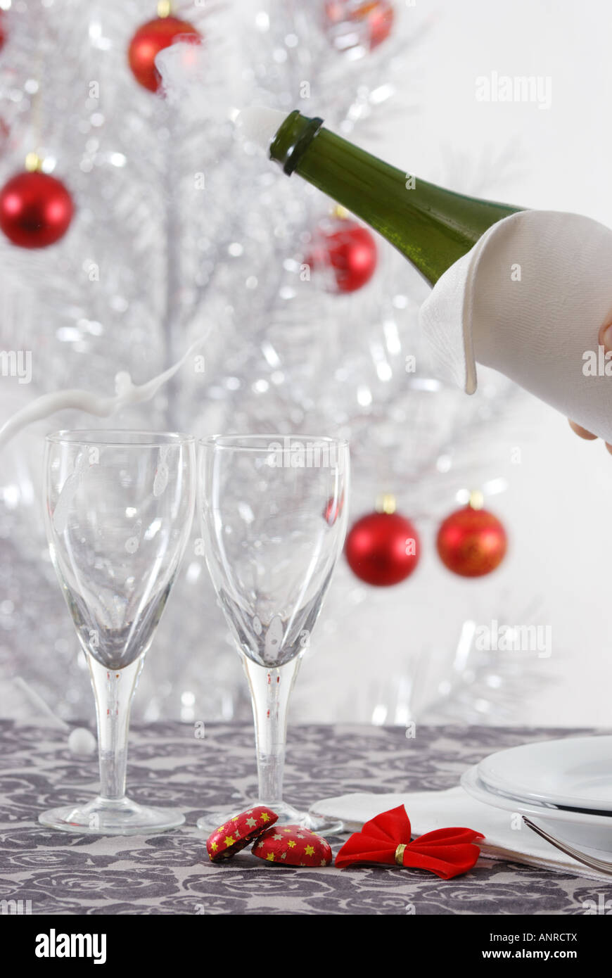 Bottle wine christmas balls hi-res stock photography and images - Alamy