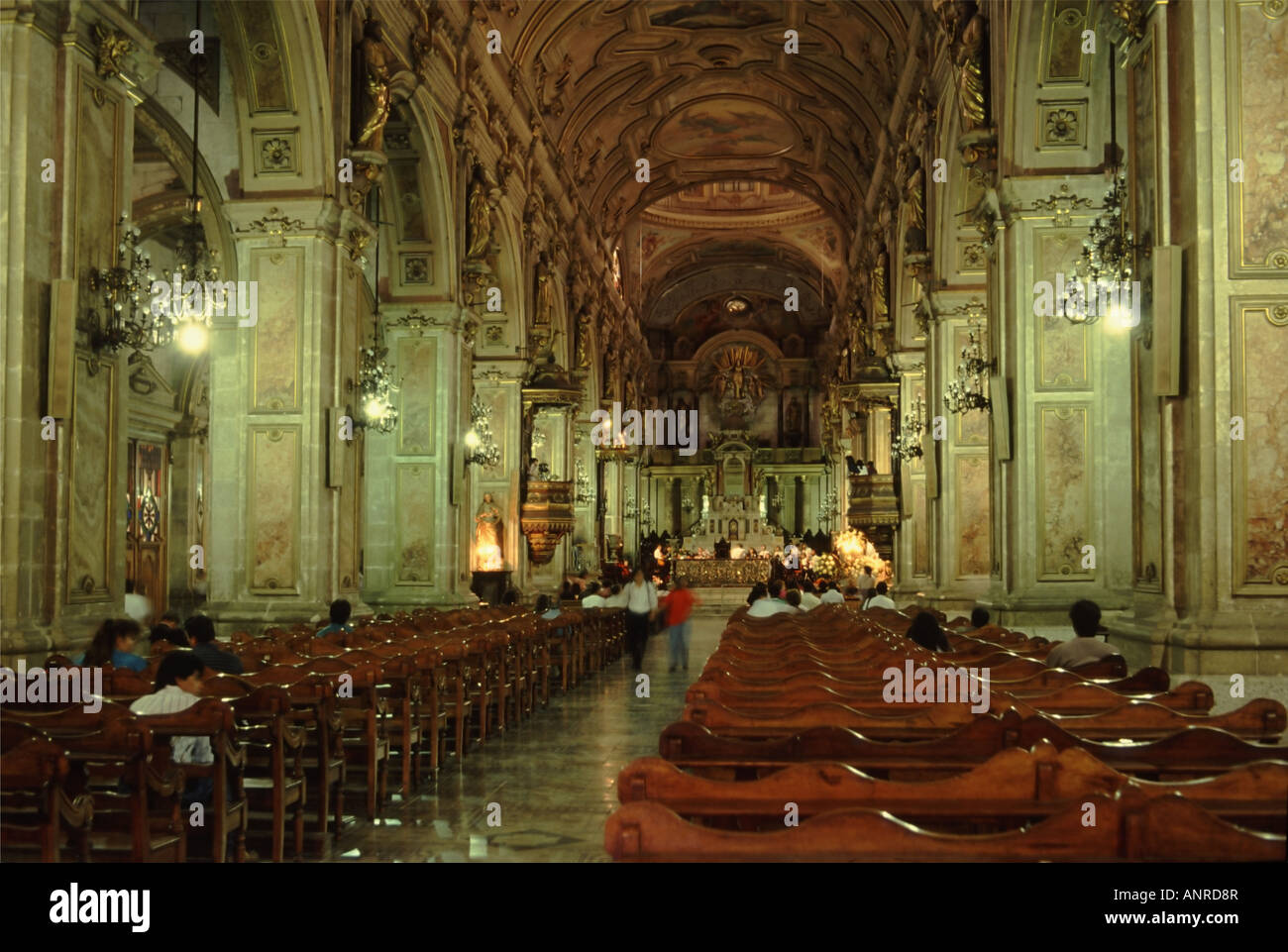 Chile santiago cathedral interior Stock Photo - Alamy